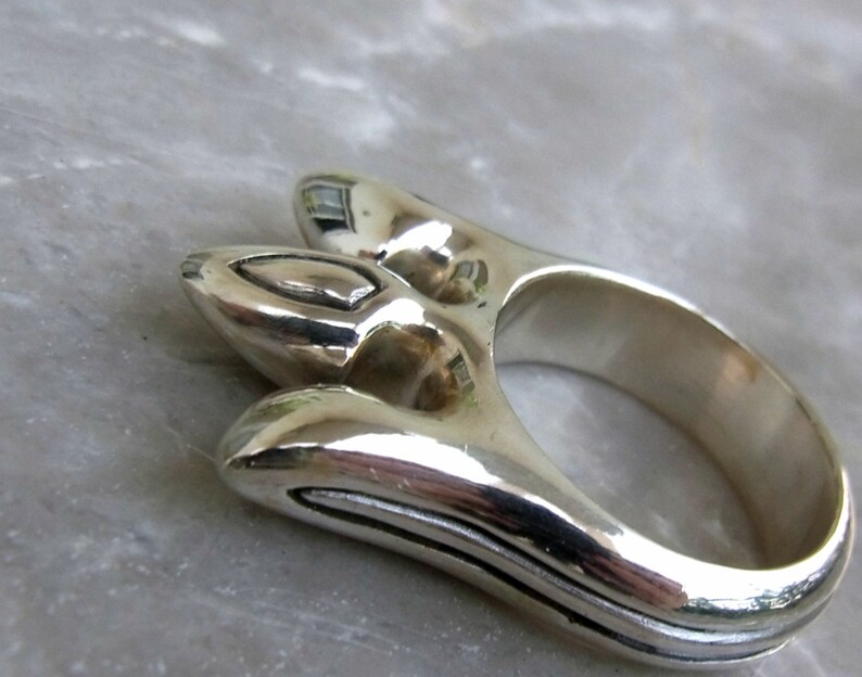 Alternative Ring. Sterling Silver Men Ring. Heavy Metal Male - Etsy