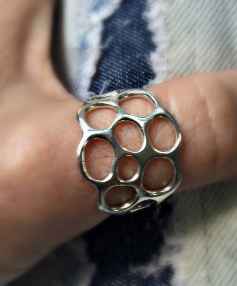 Thumb Ring Modern Ring Contemporary Ring 925 Silver Ring | Etsy