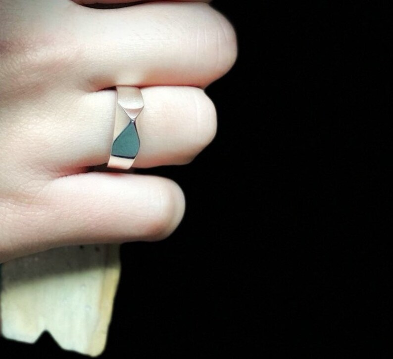 Silver Geometric Ring Spike Ring Triangle Ring Solid Silver - Etsy