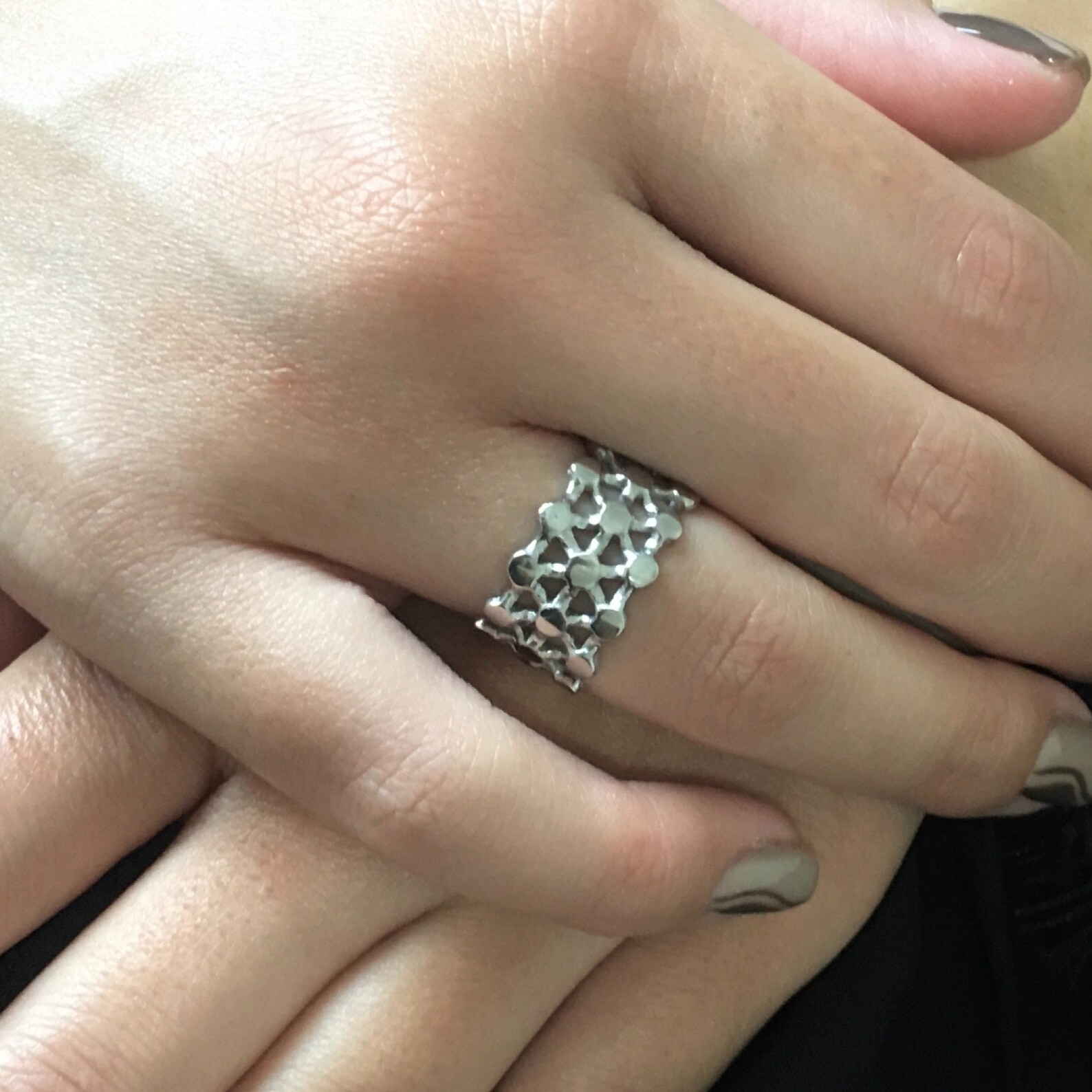 Women's Wide Silver Band Ring Statement Silver Ring - Etsy