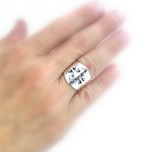 Sterling Silver Mens Ring. Christian Jewelry. Man Cross Ring. Male ...