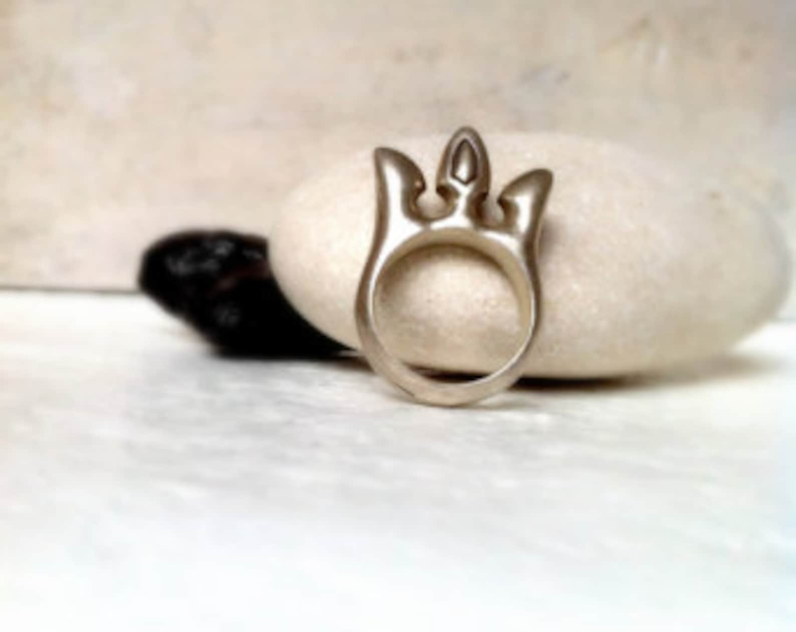 Sterling men ring Biker ring Heavy metal male ring | Etsy