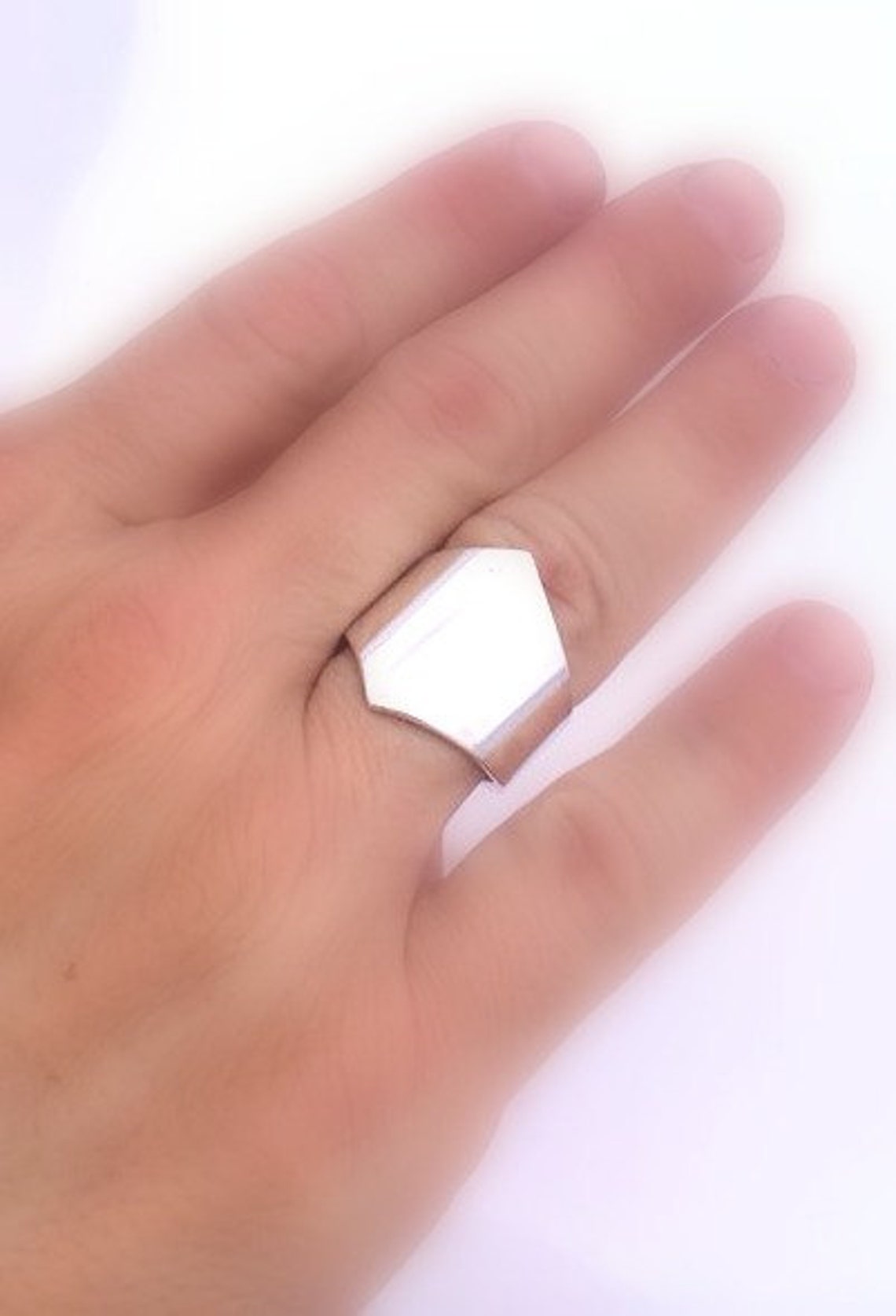 Sterling Silver Ring for Man. Minimalist Men Ring. Armor Ring. | Etsy