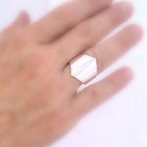 Sterling Silver Ring for Man. Minimalist Men Ring. Armor Ring. Simple ...