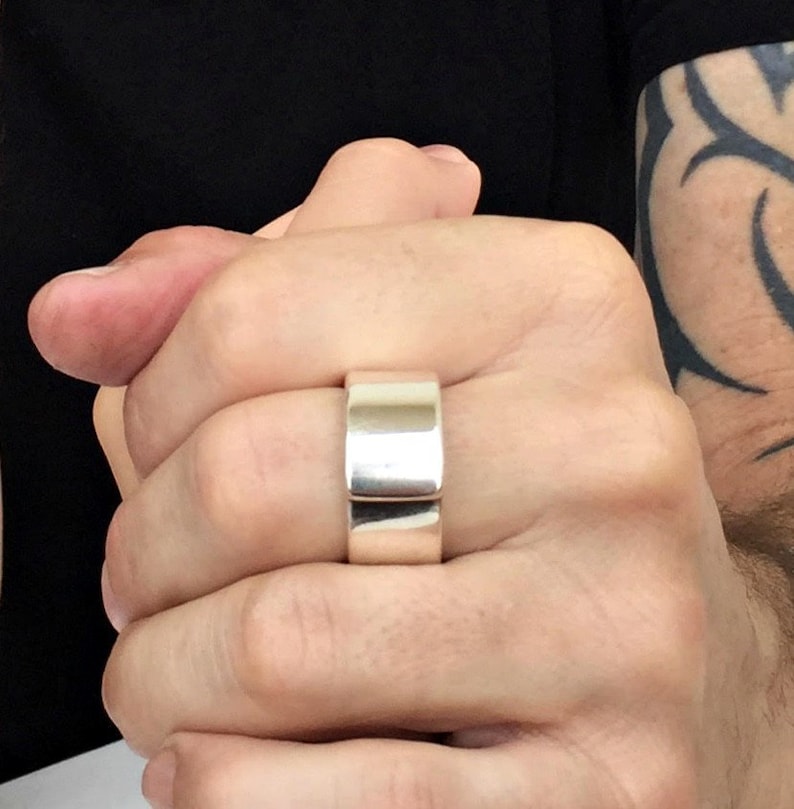 Men's Rings Solid Silver ring for man Statement | Etsy
