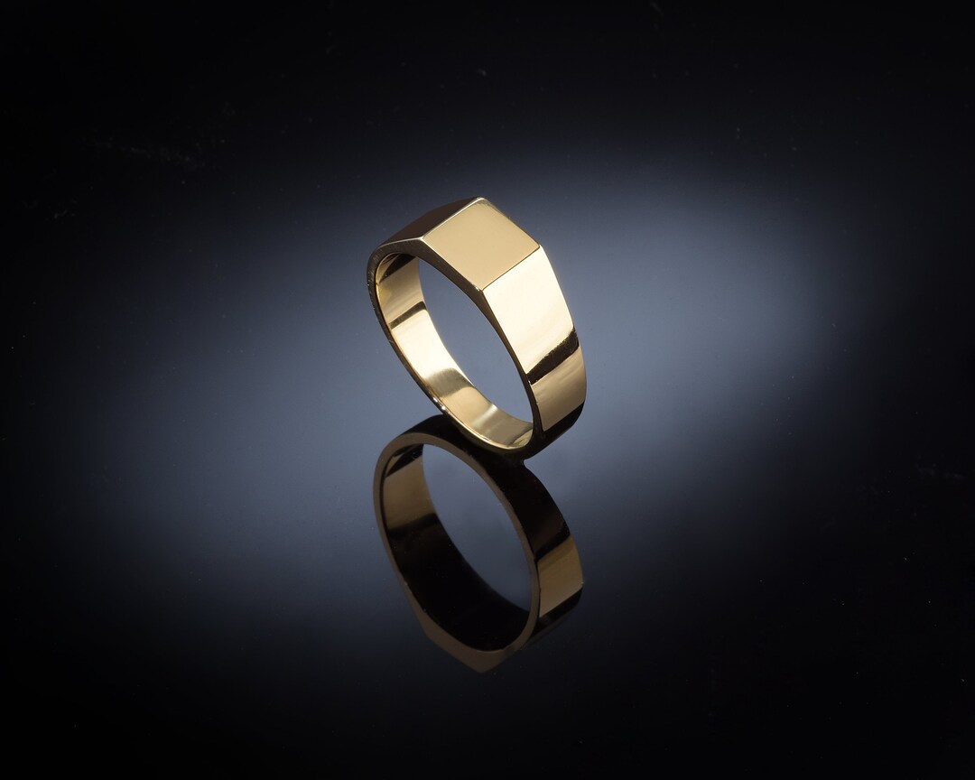 Delicate Signet Ring, Pinkie Ring for Women, Gold Plated Women's Ring ...