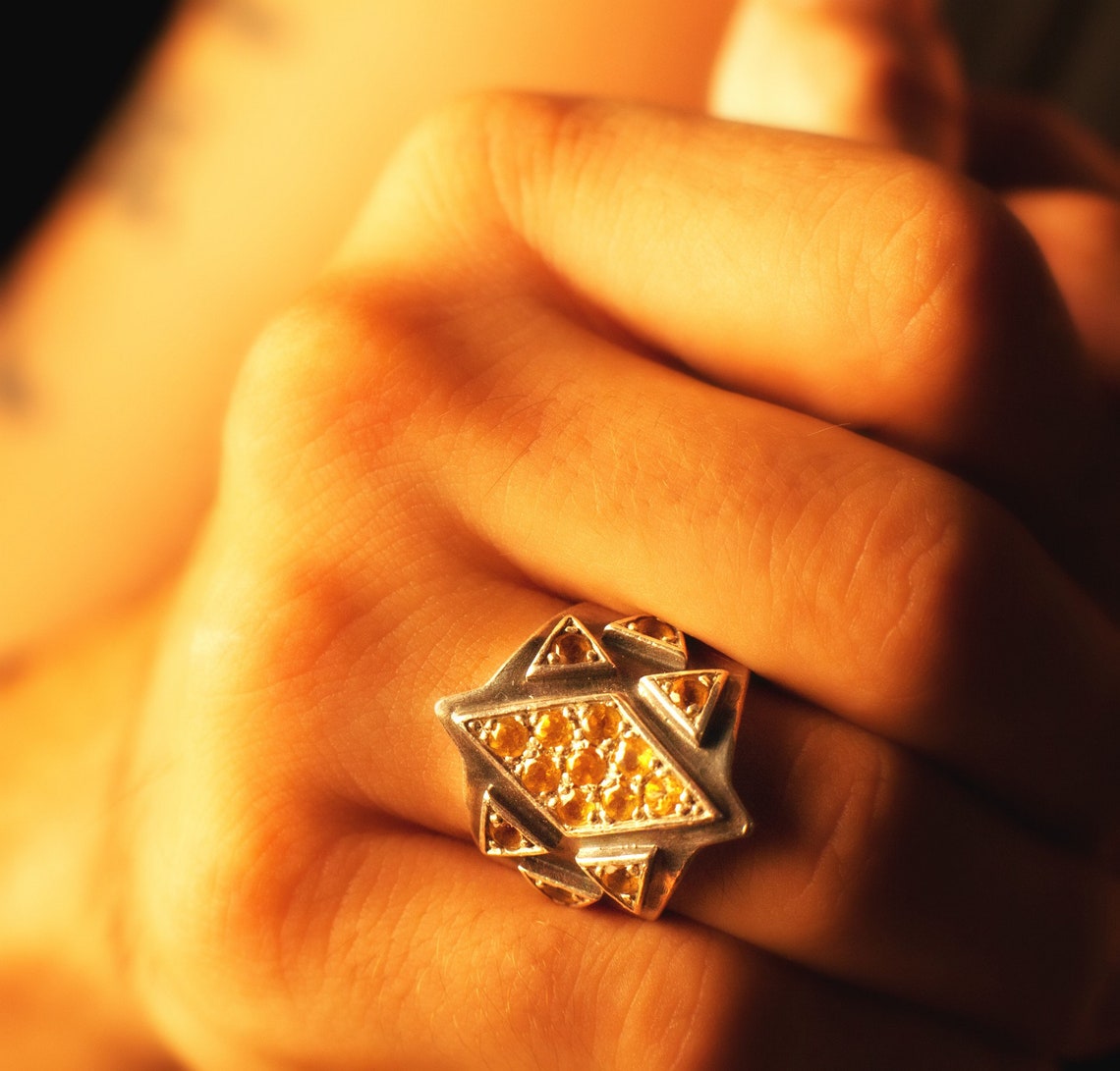 Big ring for men Men silver ring. silver men ring with | Etsy