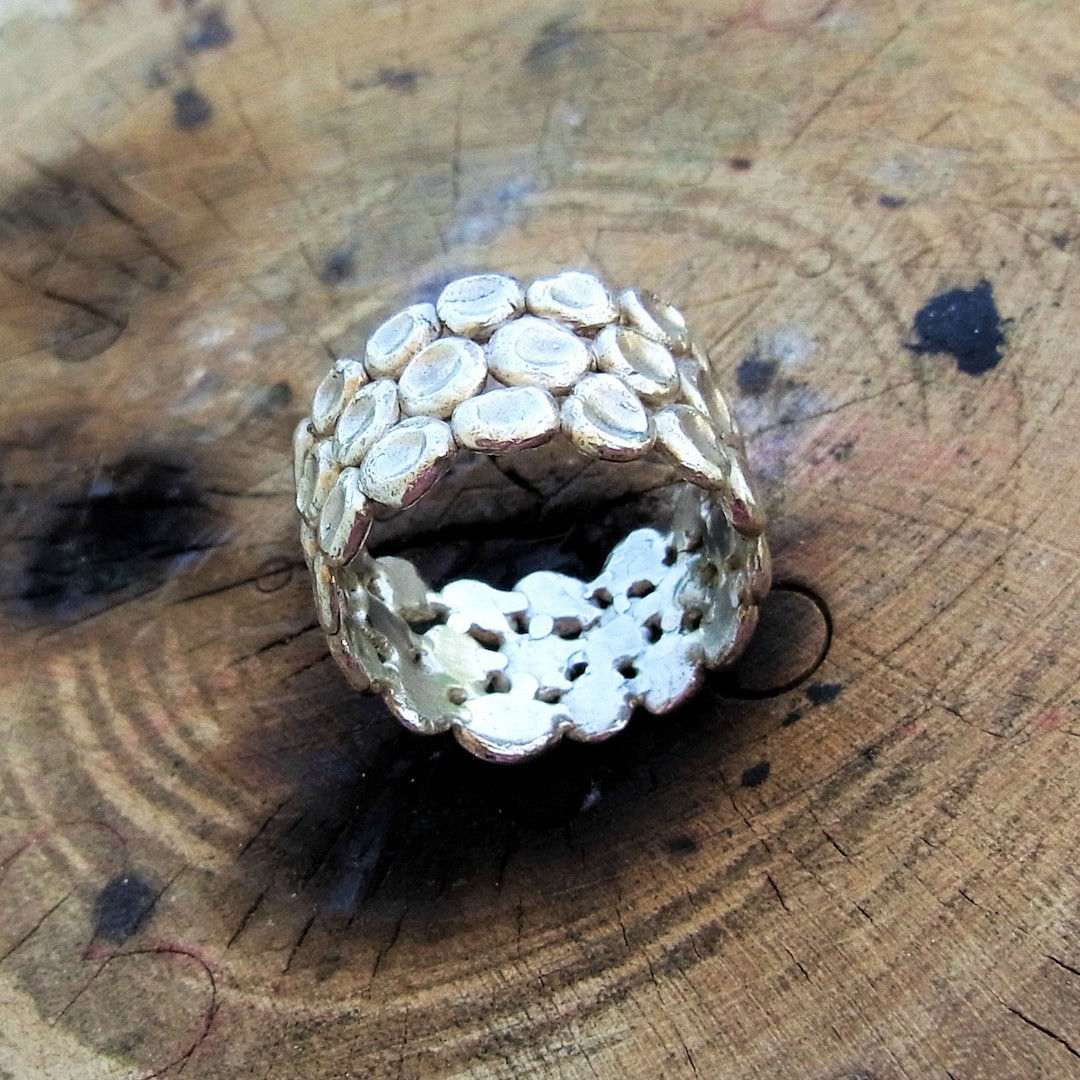 Wide Band Ring, Wide Silver Ring, Chunky Silver Ring, Silver Statement ...