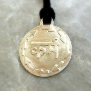Karma Necklace, Pendant Necklace, Yoga Necklace, Buddhist Pendant ...