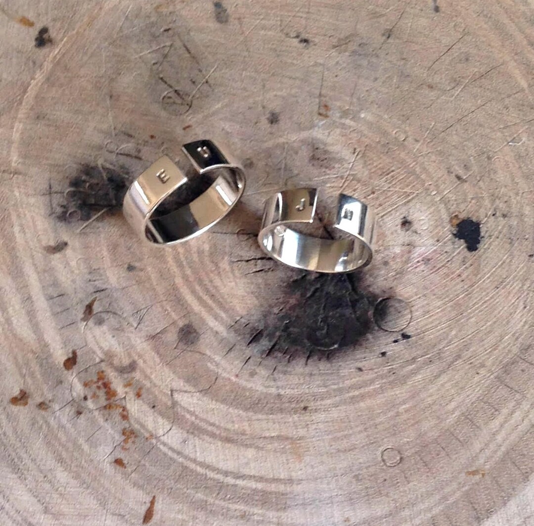 Set of Rings, Initial Rings, Love Gift, Personalized Ring, Valentines ...