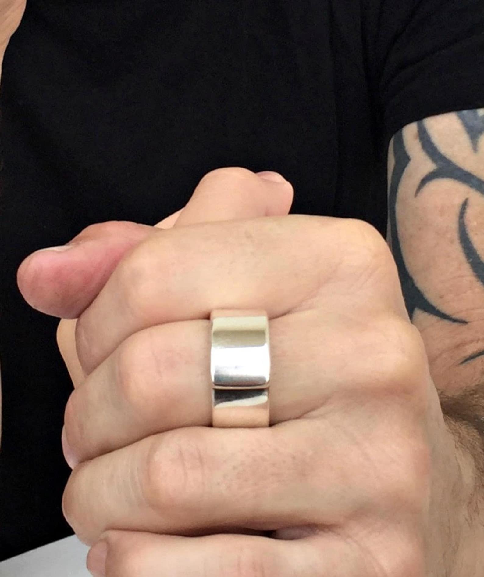 Men's Band Sterling Silver Men Rings 925 Men's - Etsy
