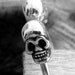 Skull Ring, Adjustable Ring, Open Ring, Double Balls Ring, Sterling ...