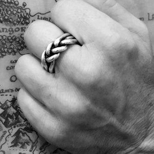 Men's Ring, Alternative Wedding Ring for Man, Solid Silver Men's Ring ...