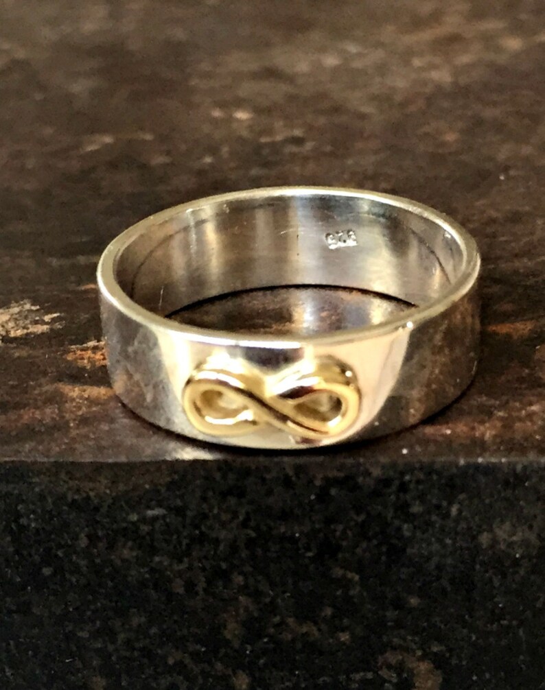 Infinity band Promise band Valentine gift Gold and silver | Etsy