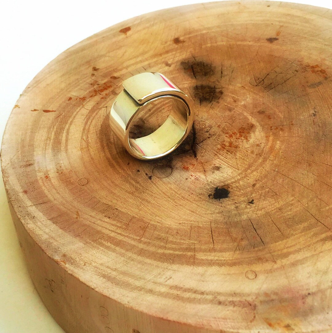 Men's Rings, Solid Silver Ring for Man, Statement Men's Ring, Wide ...