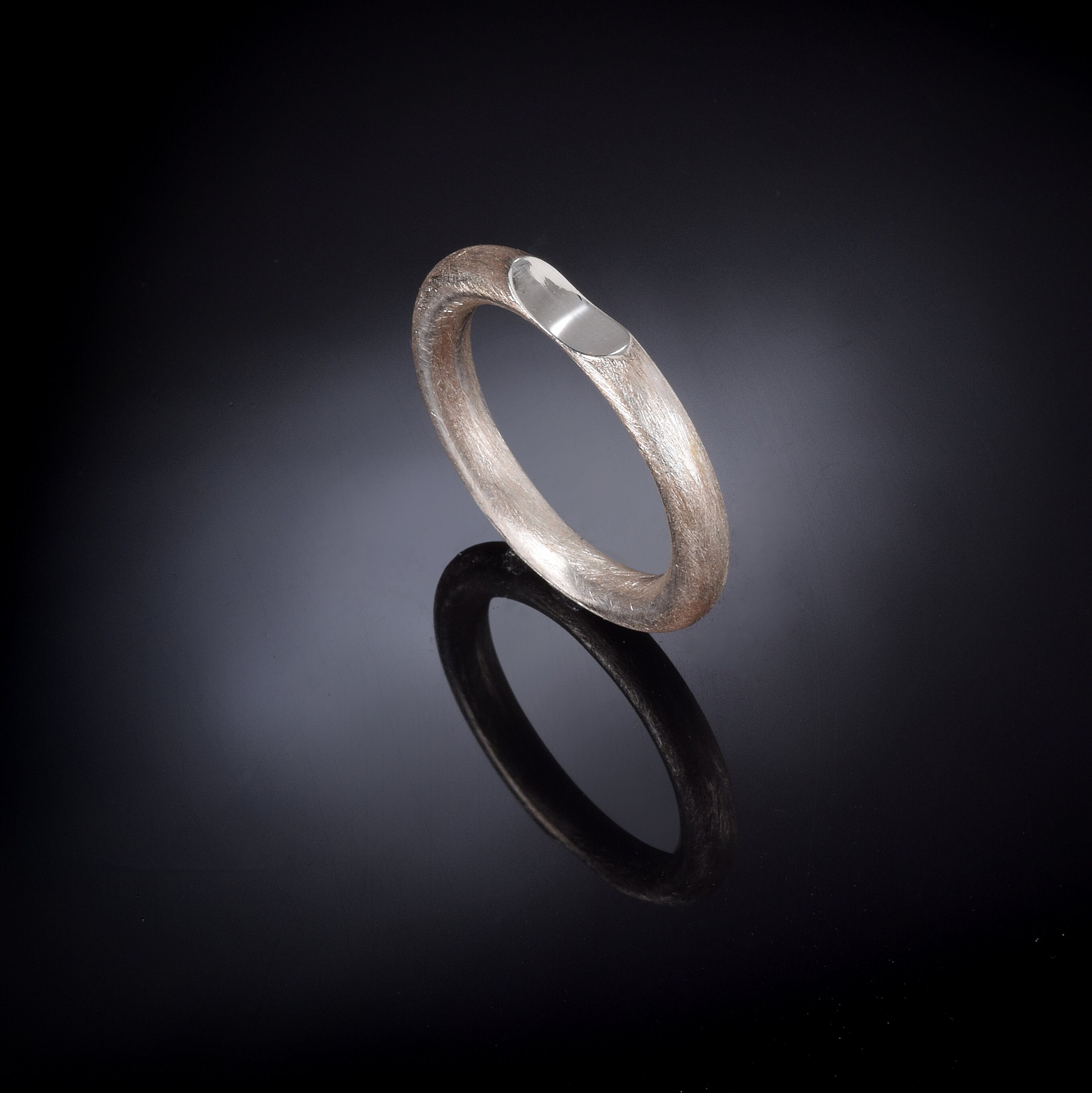 Solid Sterling Silver Ring, Brushed Textured Finish Ring, Wedding Ring ...