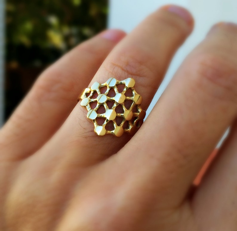 Gold Ring Women Unique gold ring women Gold filigree ring | Etsy