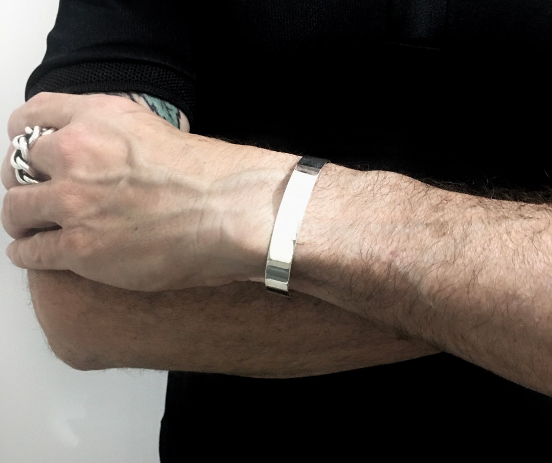 Men's Cuff Bracelet, Men's Bracelet, Sterling Silver 925 Men Cuff ...