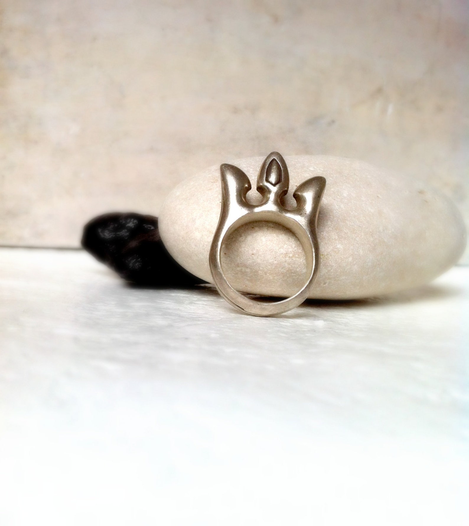 Alternative Ring. Sterling Silver Men Ring. Heavy Metal Male - Etsy