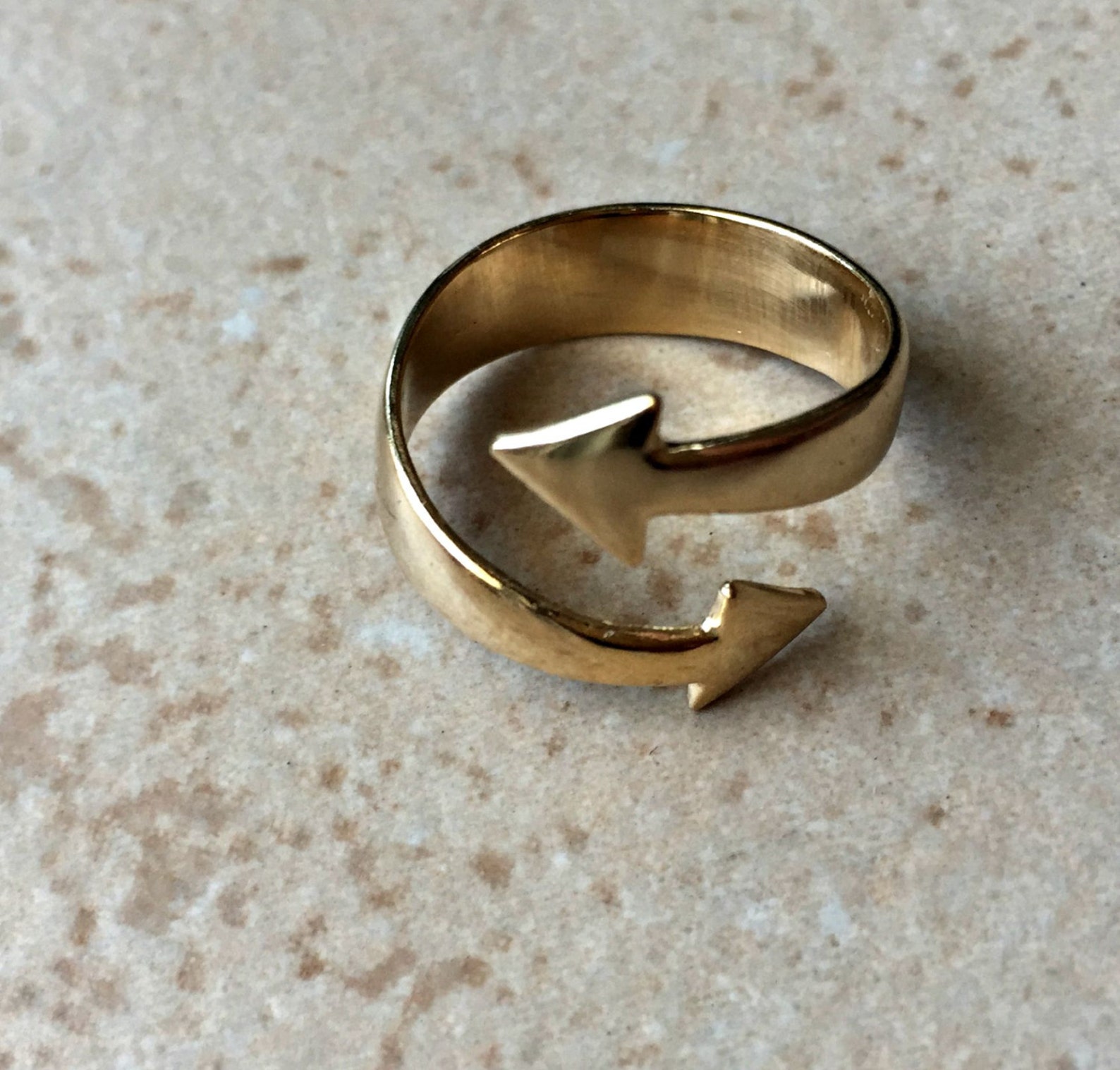 Adjustable Arrow Ring Adjustable Gold Ring Arrows Ring - Etsy