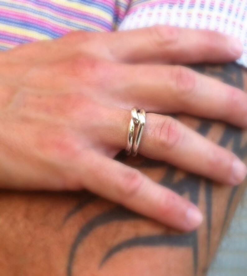 Sterling Silver Solid 925 Men's Ring, Men Silver Ring, Infinity Ring ...