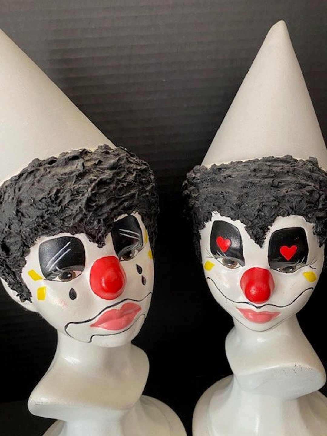 Vintage Ceramic Mime Bust, Perriott, Ceramic Perriott, Two Perriott ...