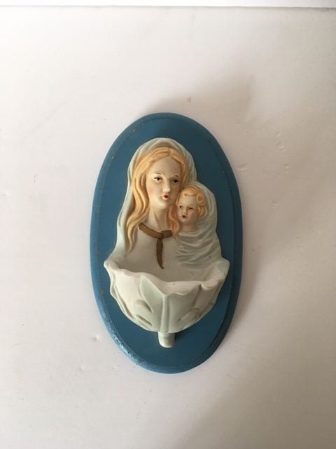 Holy Water Font, Holy Water, Mary and Baby Jesus, Jesus Holy Water Font ...
