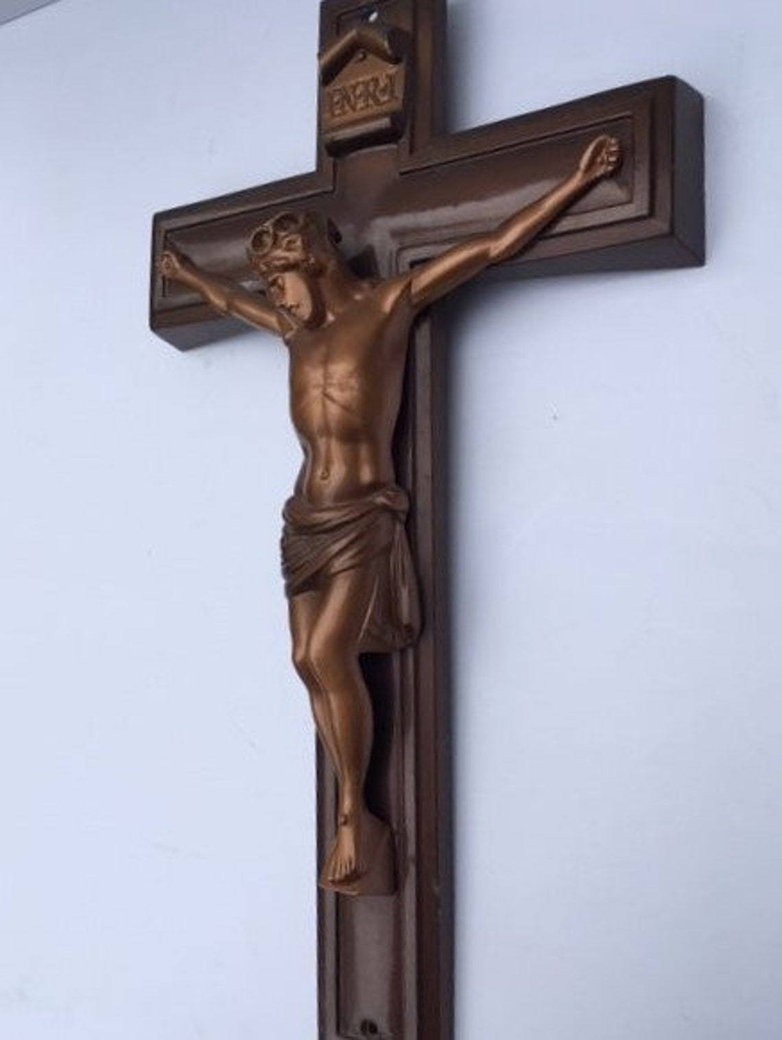 Crucifix, Antique Crucifix, Wall Crucifix, Big Crucifix, Vintage Jesus ...
