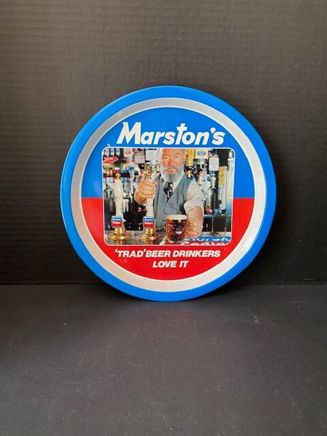 Vintage Advertisement Tray, Marston's Beer, Marston's Pedigree, United ...