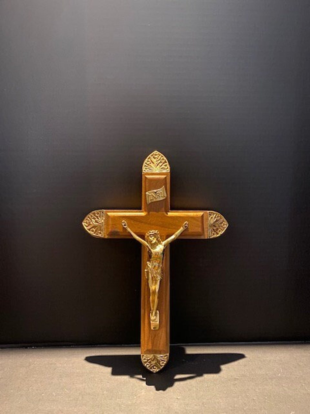 Vintage Crucifix, Last Rites, Jesus, Cross, Wood Crucifix , Last Rites ...