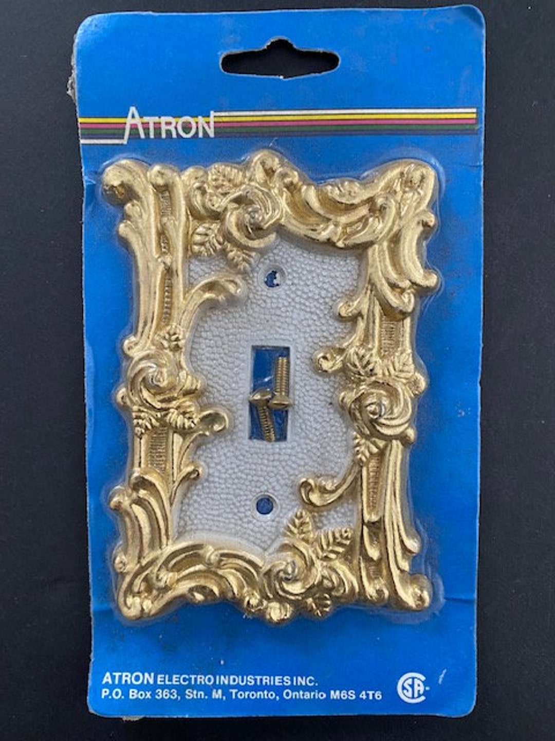 2 Toggle Single Switch Cover, NOS Vintage Switch Cover, Toggle Switch ...