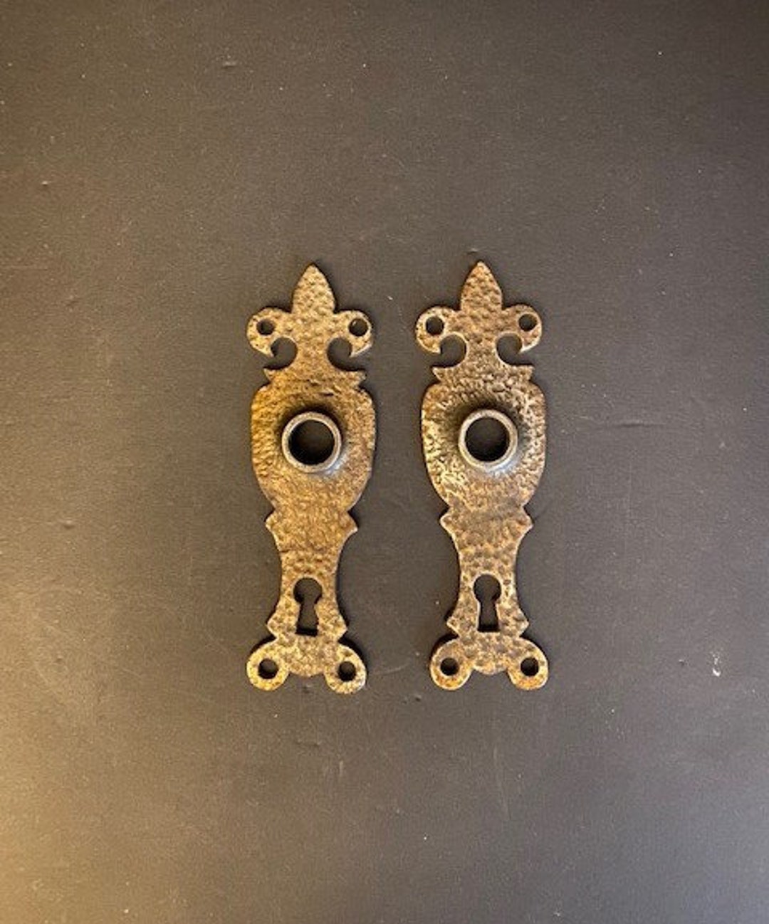 2 Door Back Plates, Vintage Back Plates, Door Back Plate, Metal Back ...