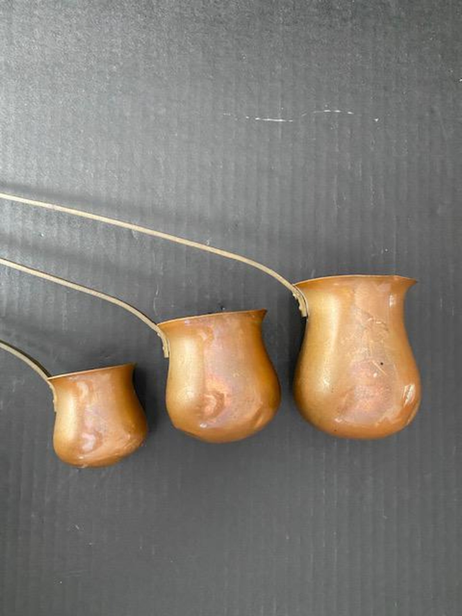 Vintage Copper Ladles, Ladles, Rustic Decor, Set of Vintage Ladles ...