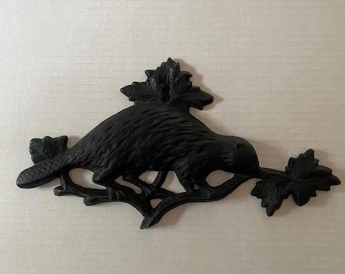Vintage Cast Iron Beaver, Vintage Beaver, Canadian Beaver, Beaver Wall ...