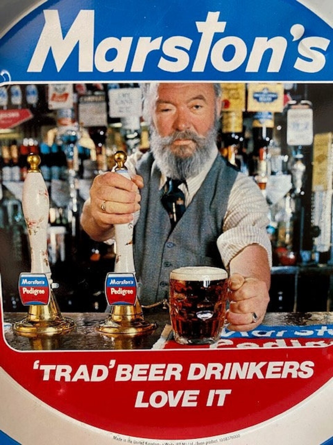 Vintage Advertisement Tray Marston's Beer Marston's - Etsy