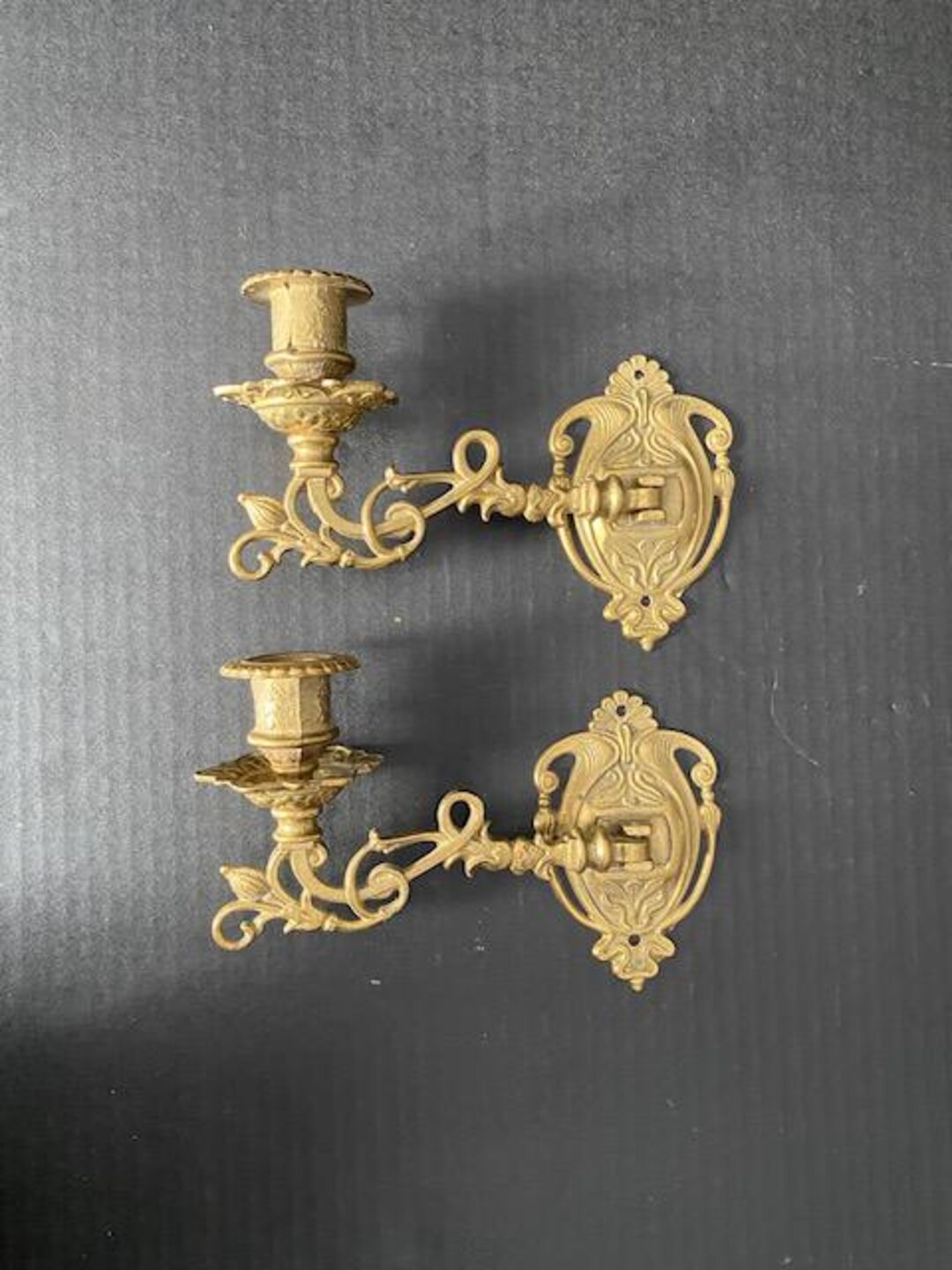 Wall Mount Candle Holder, Brass Candle Holders, Vintage Scones Candle ...