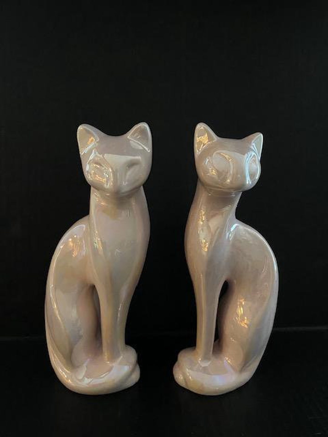 Vintage Cat Figurines, Twin Cats, Cat Figurine, Animal Lovers, Cat ...