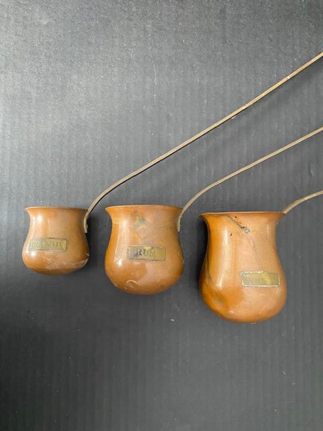 Vintage Copper Ladles, Ladles, Rustic Decor, Set of Vintage Ladles ...