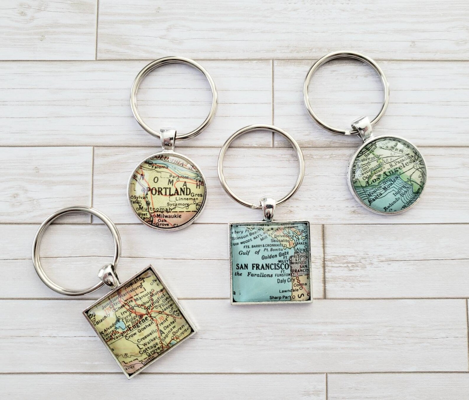 Custom Map Keychain - Etsy