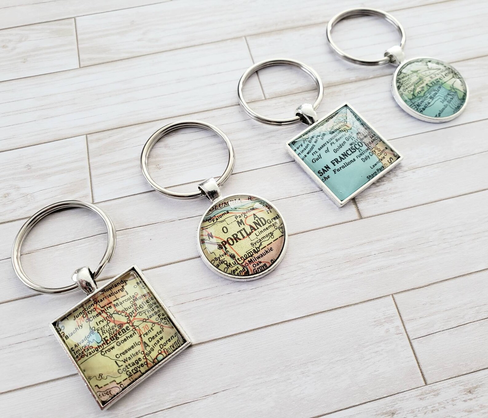 Custom Map Keychain - Etsy