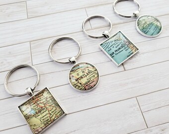 Custom Map Keychain | Etsy