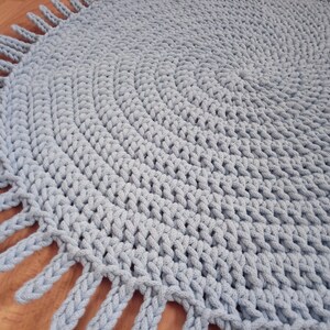 Handmade Cotton Chunky Crochet Cream Rug/Crochet Nursery - Etsy Polska