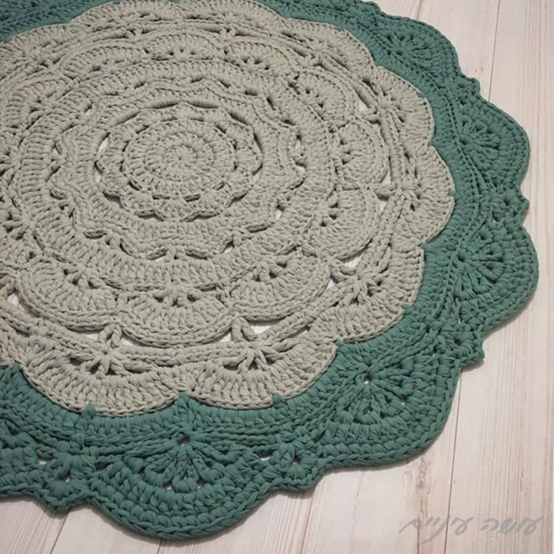 Handmade Cotton Chunky Crochet Cream Rug/crochet Nursery - Etsy