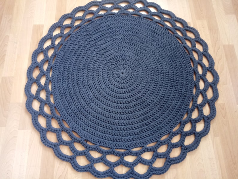 Handmade Cotton Chunky Crochet Cream Rug/crochet Nursery | Etsy