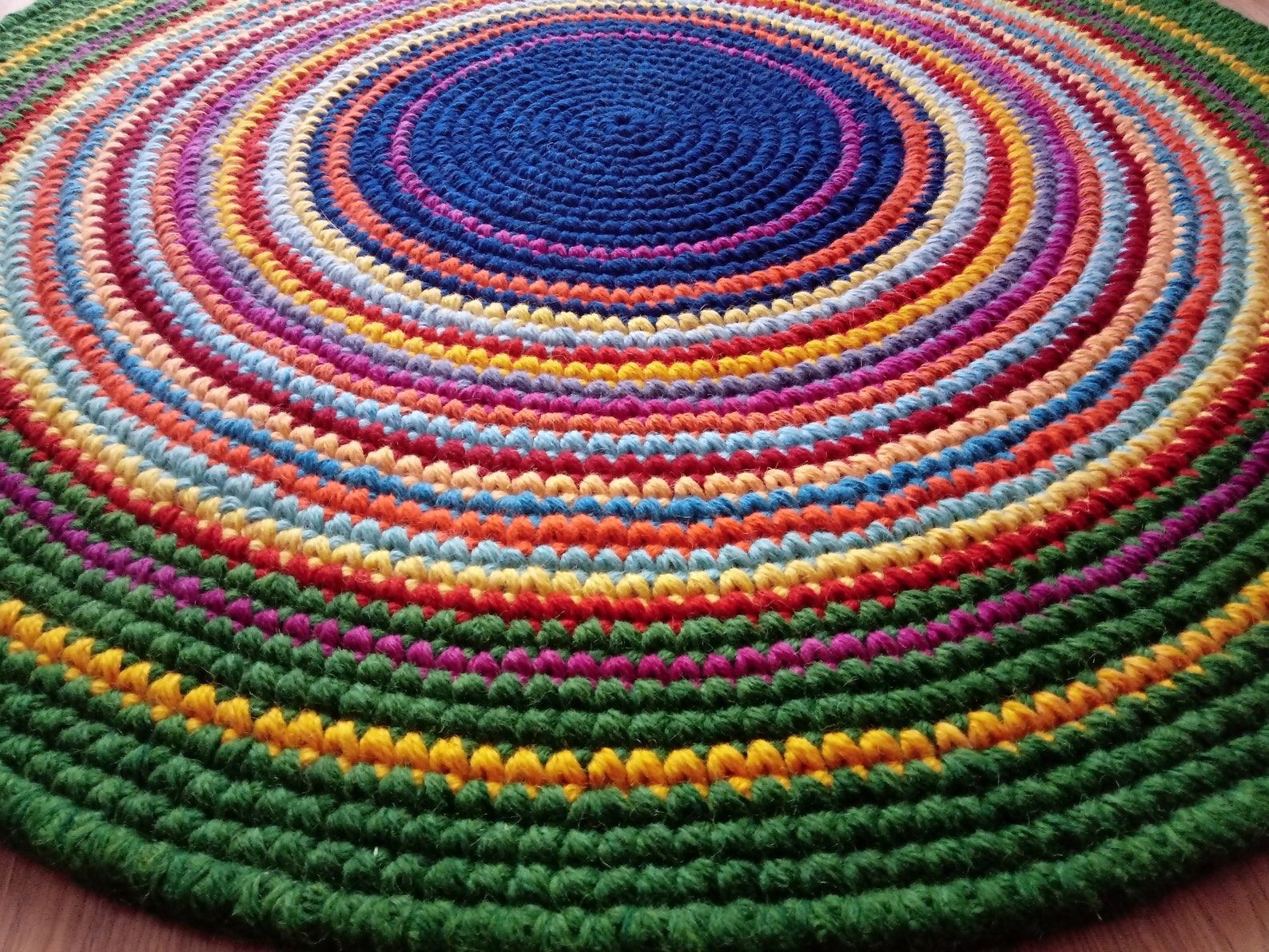 Round Rug Rainbow/rug/area Rugshandmade Rug/carpet/wool - Etsy