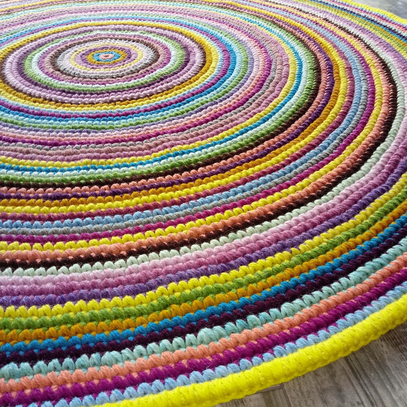 Large Round Rug - Etsy