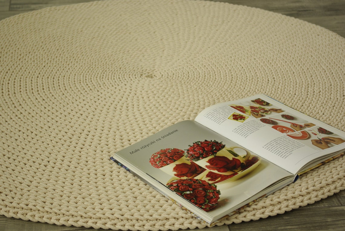 MANY Colors/round Handmade Super Chunky Cream Washable | Etsy