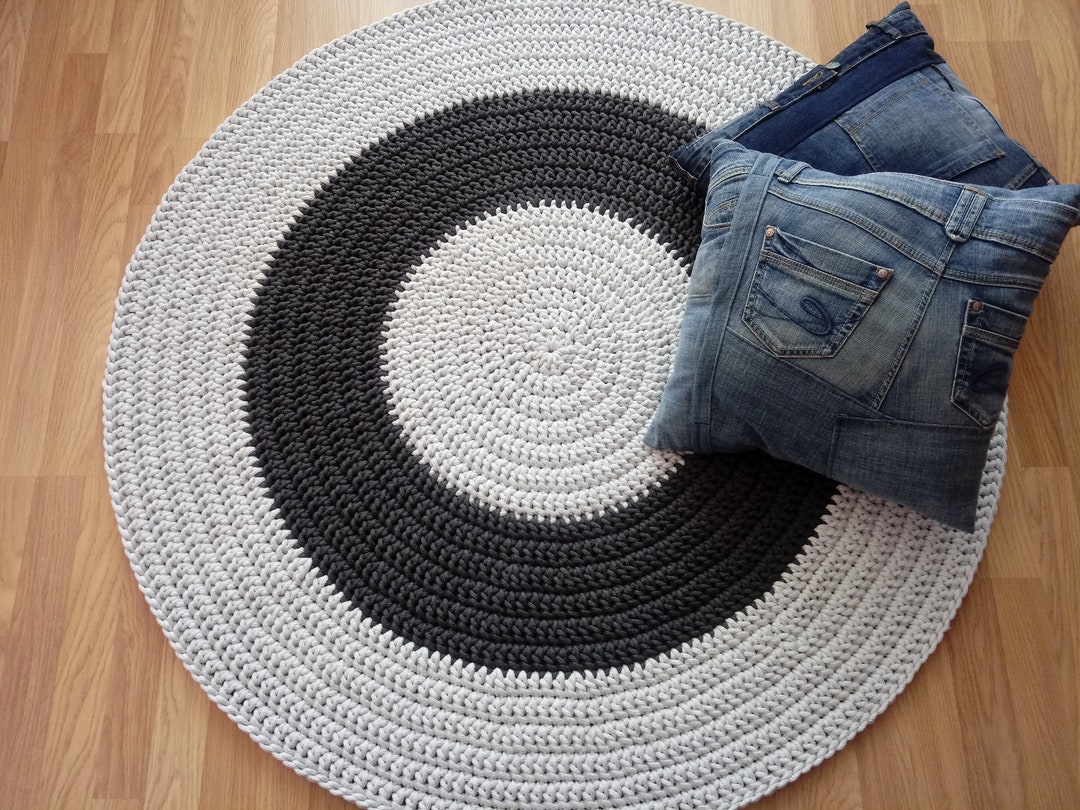 Handmade Cotton Chunky Crochet Cream Rug/crochet Nursery - Etsy