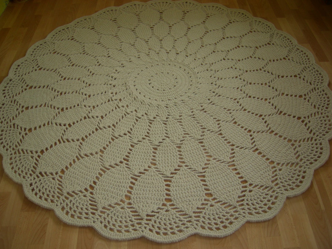 Doily Round Rug/rugs/rug/area Rugs/floor Rugs/large Rugs/handmade Rug ...