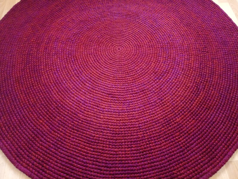 Round Rug/red Rug/area Rug/handmade Rug/carpet/wool | Etsy